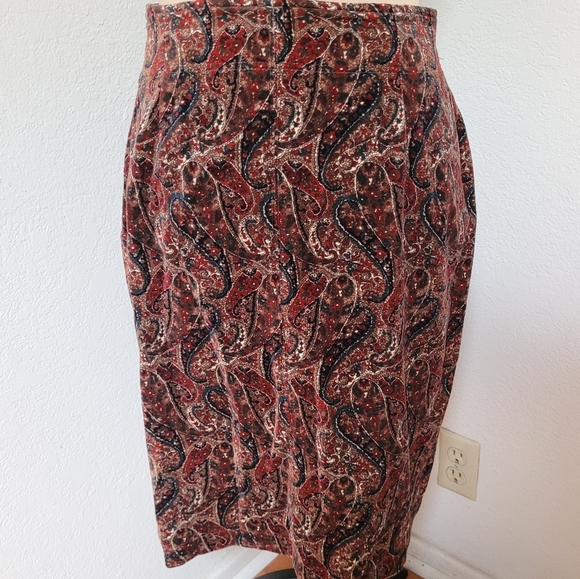 Laura Ashley | Skirts | Vintage Laura Ashley Velour Paisley Skirt ...